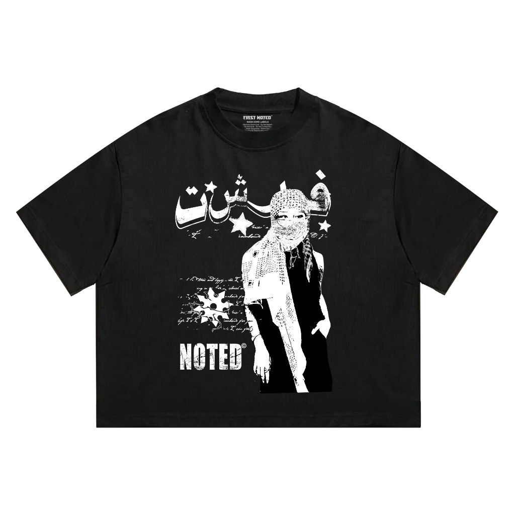 Jual T-SHIRT BOXY 24's | ARABIC | BLACK | FIRST NOTED. | Shopee Indonesia