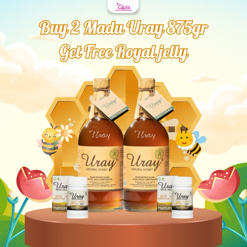 Jual Madu Uray Natural Honey 875gr Grade A+ with Royal Jelly & Bee ...
