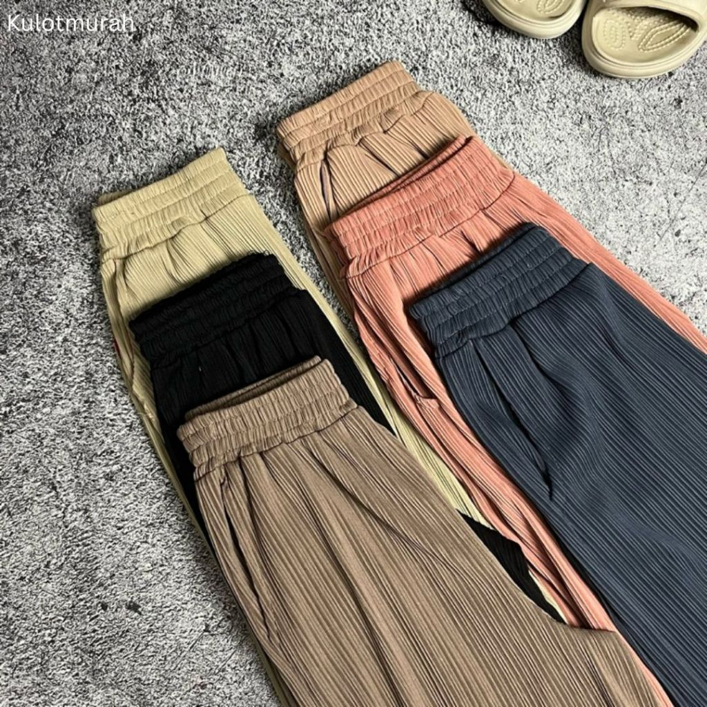 Jual kulot knit condru model kancing 2 ukuran jumbo | Shopee Indonesia