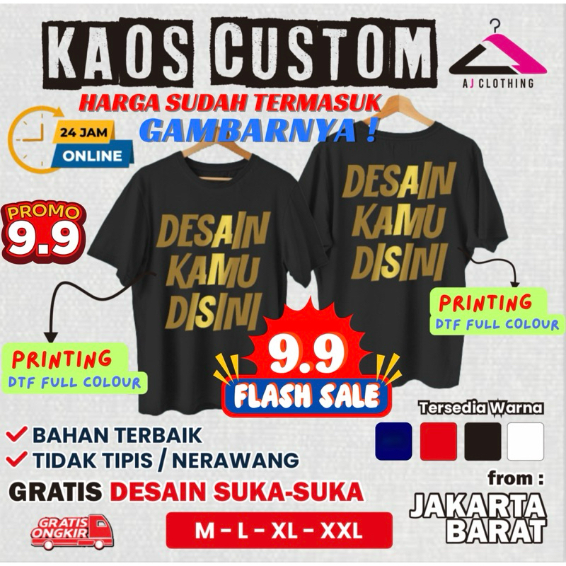 Jual CUSTOM BAJU SABLON KAOS GAMBAR DESAIN SUKA SUKA MURAH PRINTING AJ CLOTHING DTF BEBAS PILIH ...