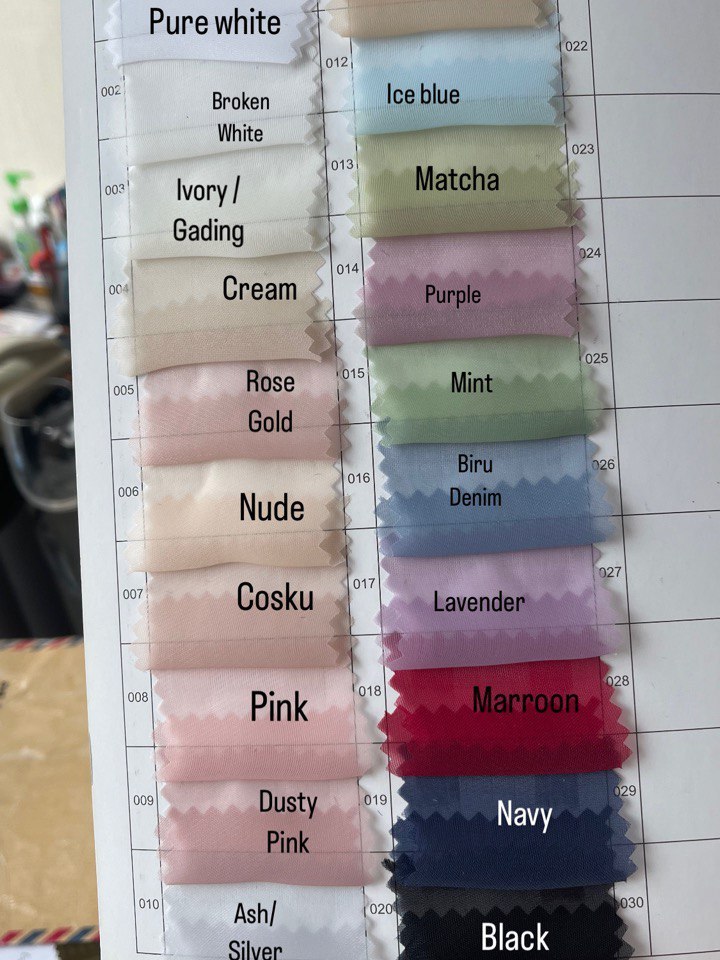 Jual Kain Organza Organdi Silk Organza Satin Lebar 150 cm Bahan (Harga ...