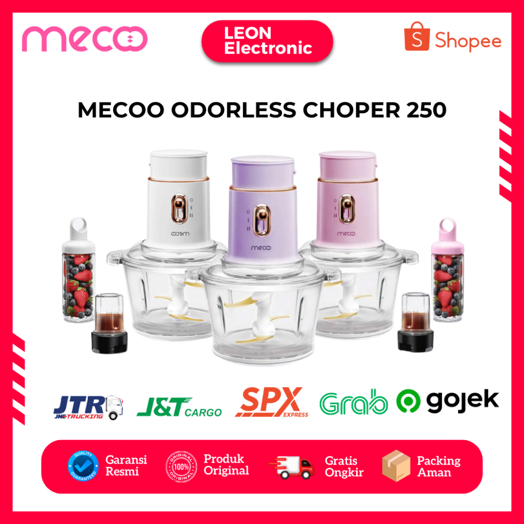 Jual Mecoo Most Aesthetic 5 in 1 Antibacterial Odorless Chopper 250 Low ...