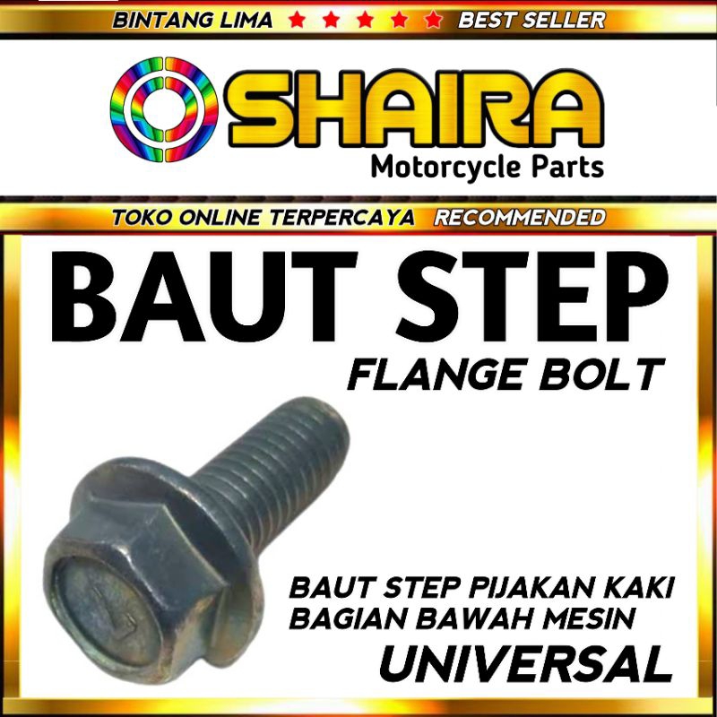 Jual BAUT FOOTSTEP FLANGE BOLT BAUT STEP 8×20 KUNCI 12 BAUT PIJAKAN ...