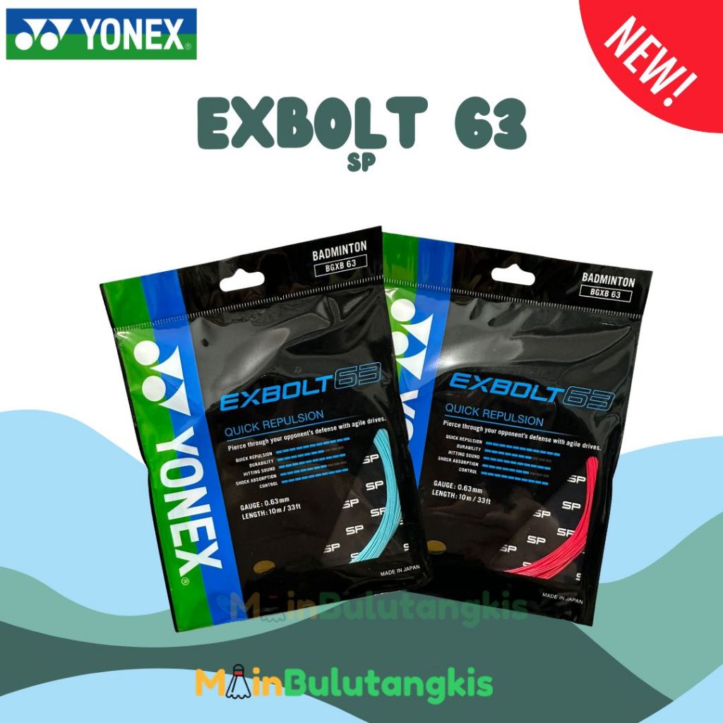 Jual Senar Raket Badminton Yonex Exbolt 63 SP Original | Shopee Indonesia