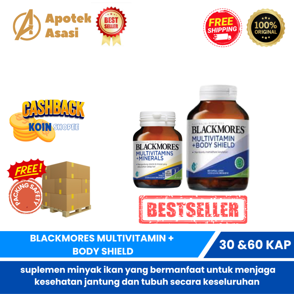 Jual Blackmores Multivitamin + Body Shield / Bio Ace Excell 30 dan 60 ...