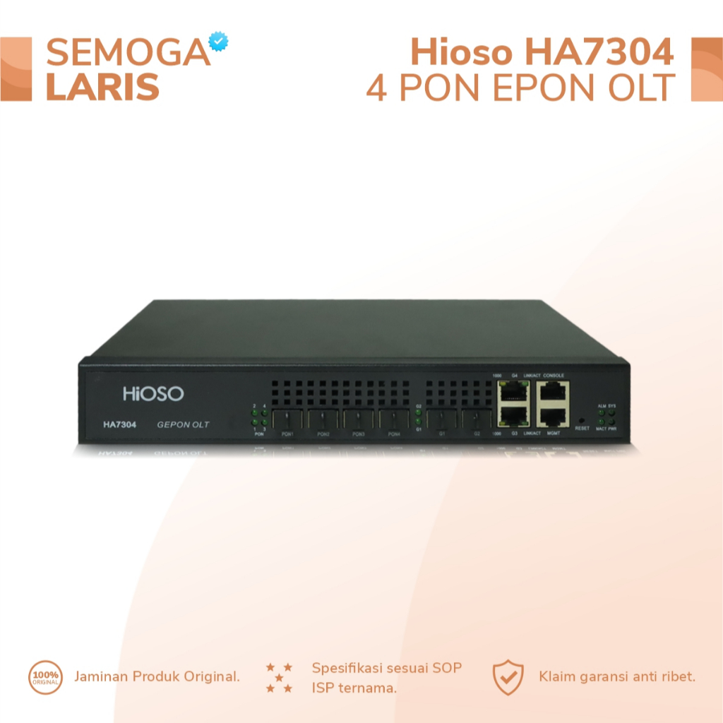 Jual HA7304 Hioso OLT 4 Port Plus SFP 8/9 Db - Support Max 256 Client ...