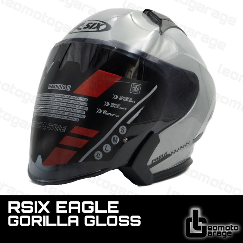 Jual HELM RSIX EAGLE HELM HALF FACE GORILLA GLOSS | Shopee Indonesia
