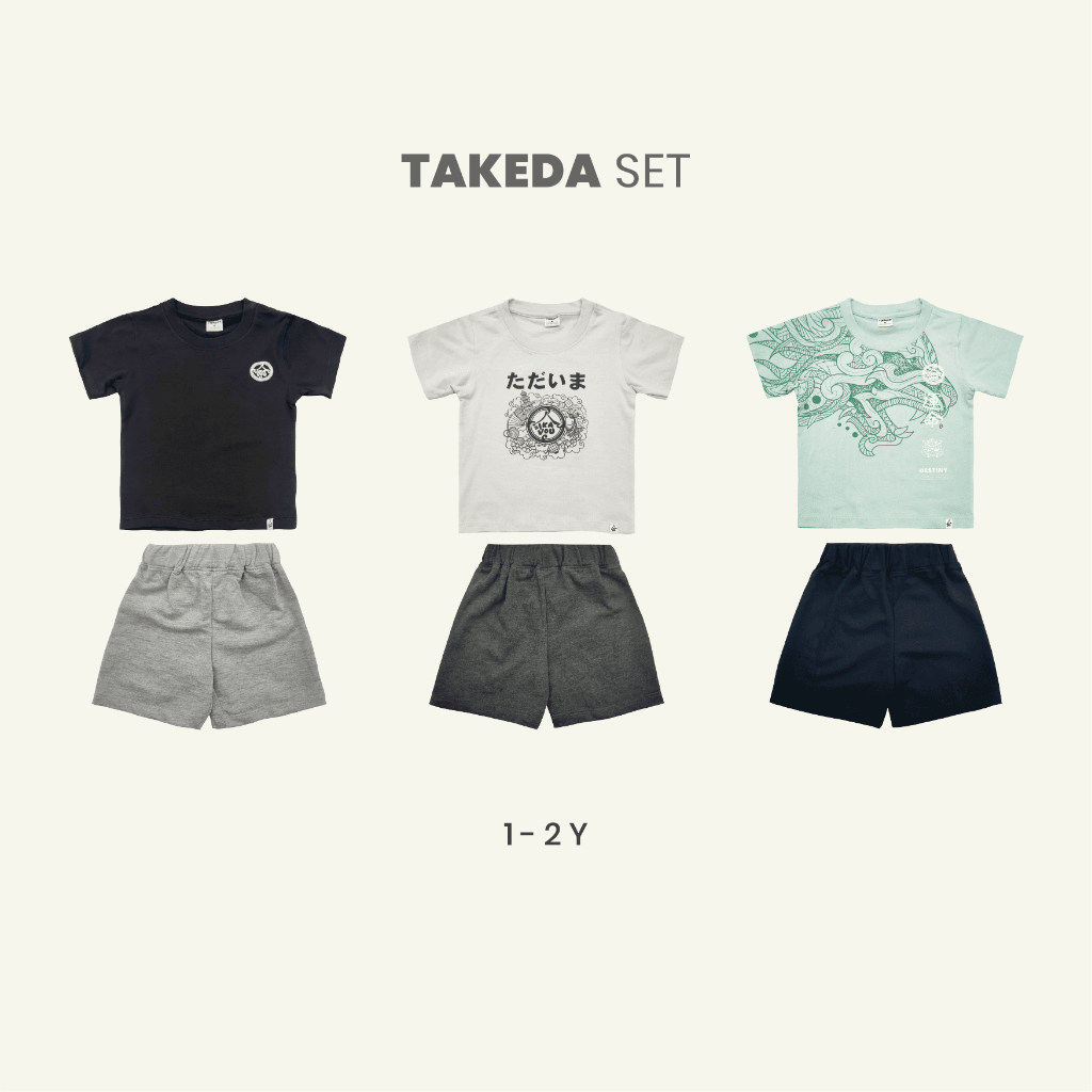 Jual IKAVOU - Takeda Setelan Set - Setelan Pendek Anak 1-8 Tahun | Shopee Indonesia