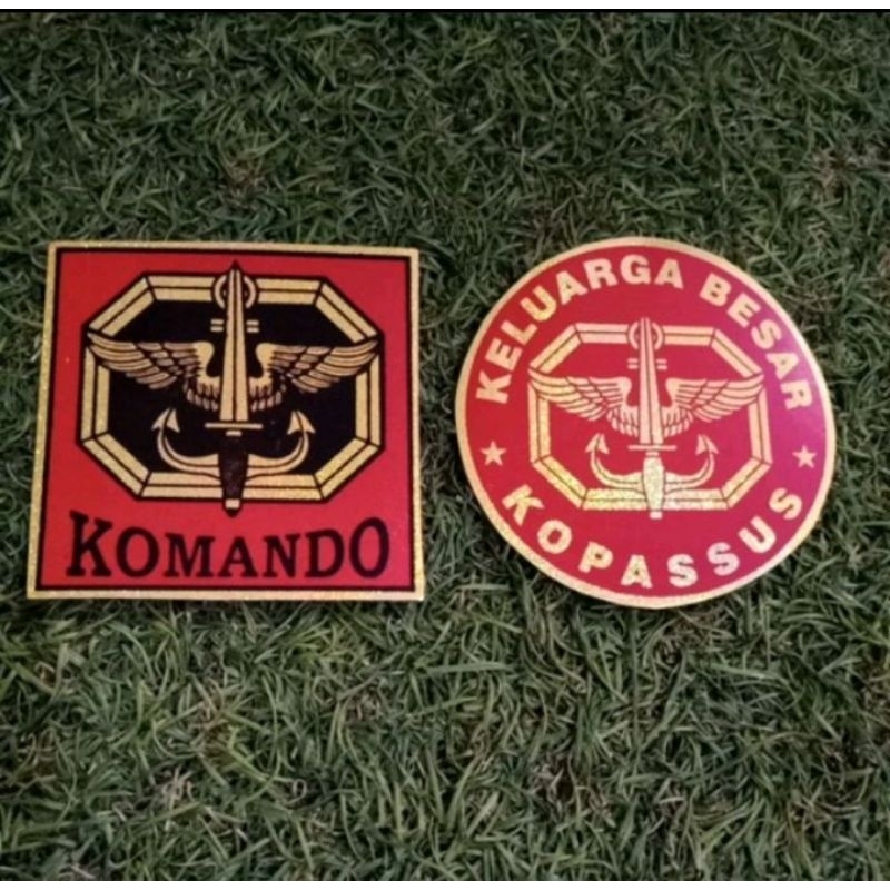 Jual Stiker Hologram Laminasi Glossy Logo KOMANDO | Shopee Indonesia
