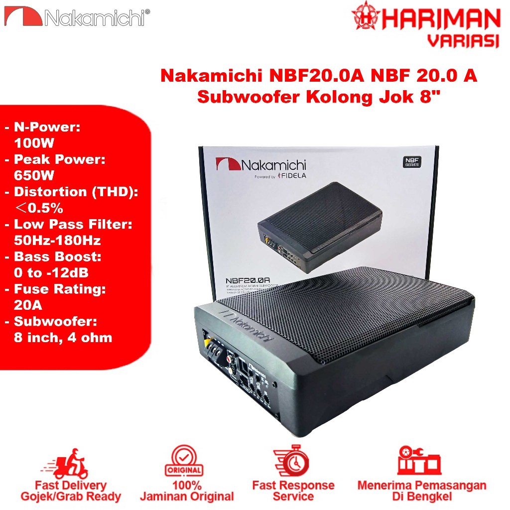 Jual Nakamichi NBF20.0A NBF 20.0 A Subwoofer Kolong Jok 8" Inch Underseat | Shopee Indonesia