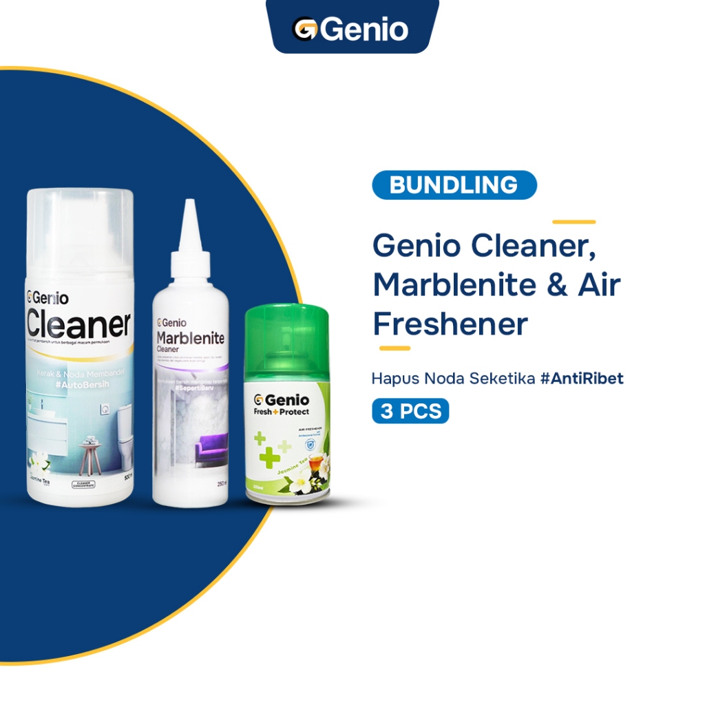 Jual GENIO Paket P3K - Cleaner & Marblenite & Freshener Jasmine Tea ...
