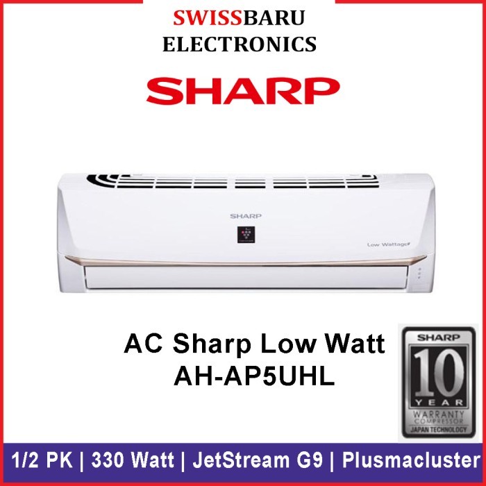 Jual MANADO - AC Sharp PLASMACLUSTER LOW WATT AH-AP5UHL 1/2 PK | Shopee ...