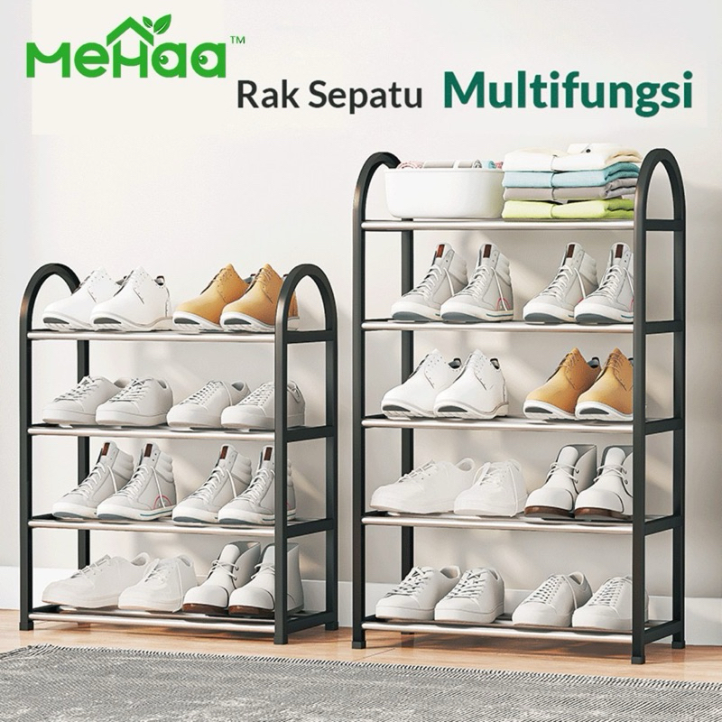 Jual Mehaa - Rak Sepatu 4 dan 5 Susun Plastik Sandal Serbaguna, Kotak ...
