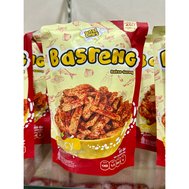 Jual Geli chips Basreng 65gr spricy, cemilan snack | Shopee Indonesia
