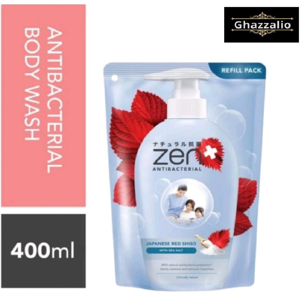 Jual Zen Body Wash Japanese Red Shiso Sea Salt Biru - 400 ml | Shopee ...