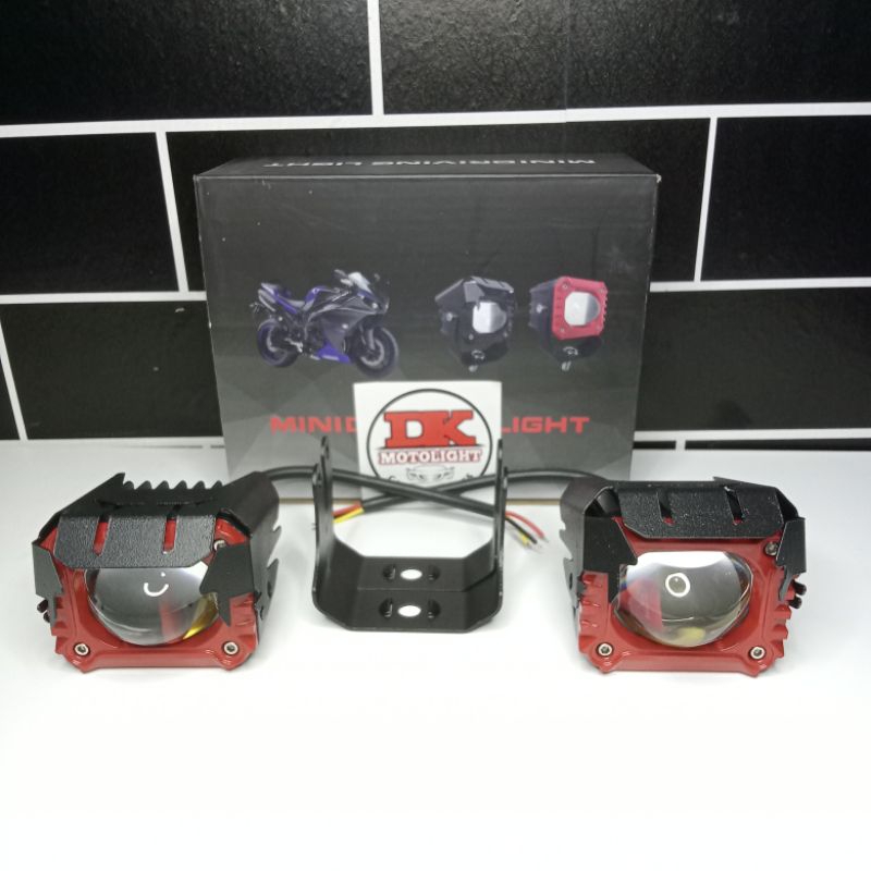 Jual Lampu Sorot Kabut Mini Laser Gun M10 Sinar Putih Kuning Motor ...