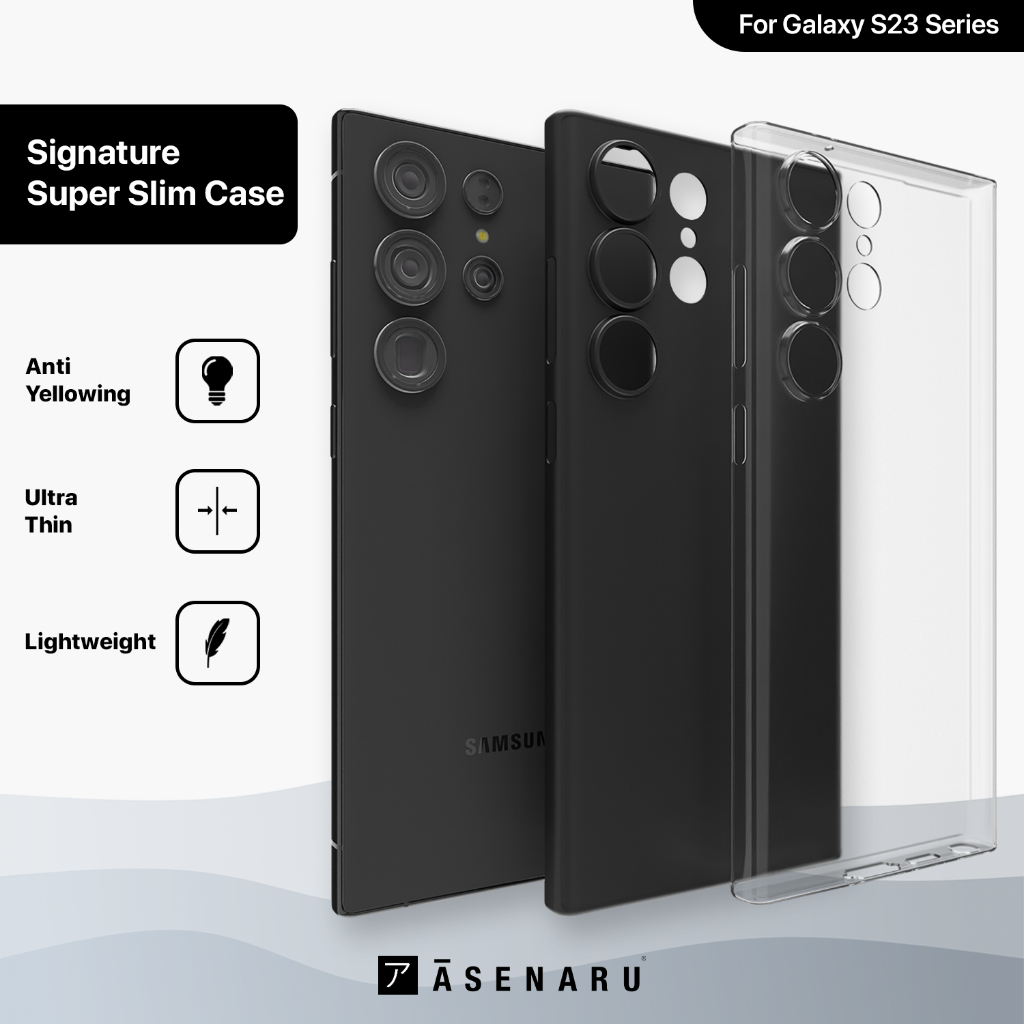 Jual Soft Thin Casing Samsung Galaxy S23 Plus/Ultra Asenaru Signature ...