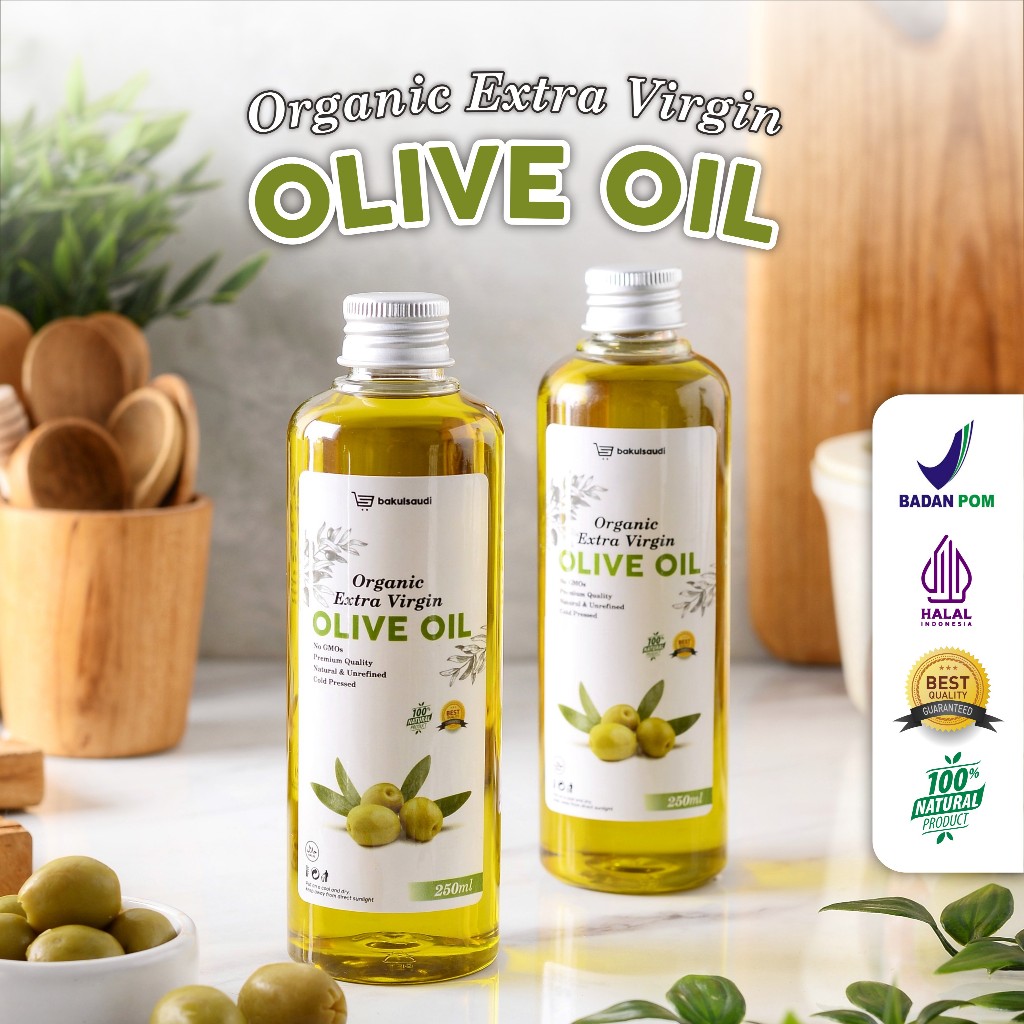 Jual Organic Extra Virgin Olive Oil Pure 100% 250ml EVOO Minyak Zaitun ...