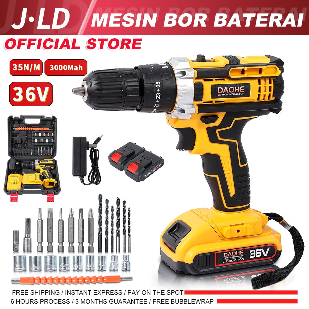 Jual DAOHE Mesin bor baterai 36VF set bor cas 25+3 Cordless Impact ...