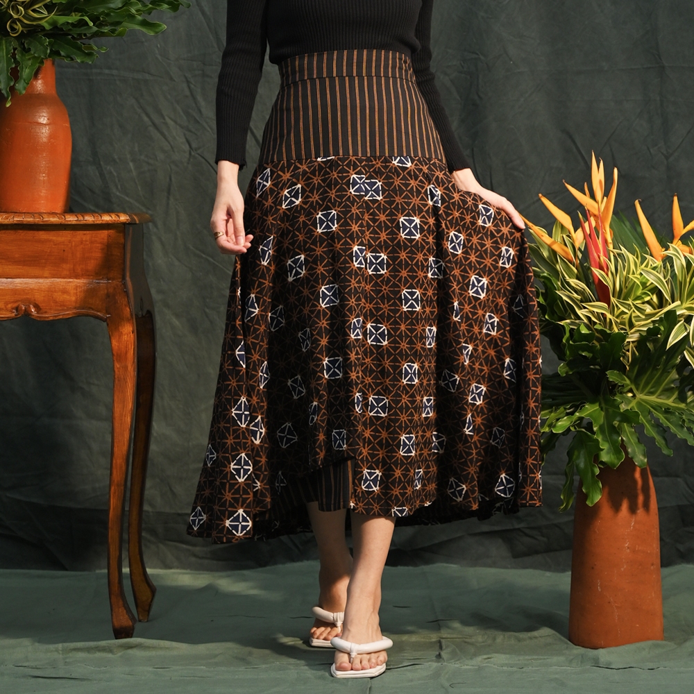 Jual NONA RARA - Nirmala Dobi Sogan P0238, Rok batik wanita modern ...