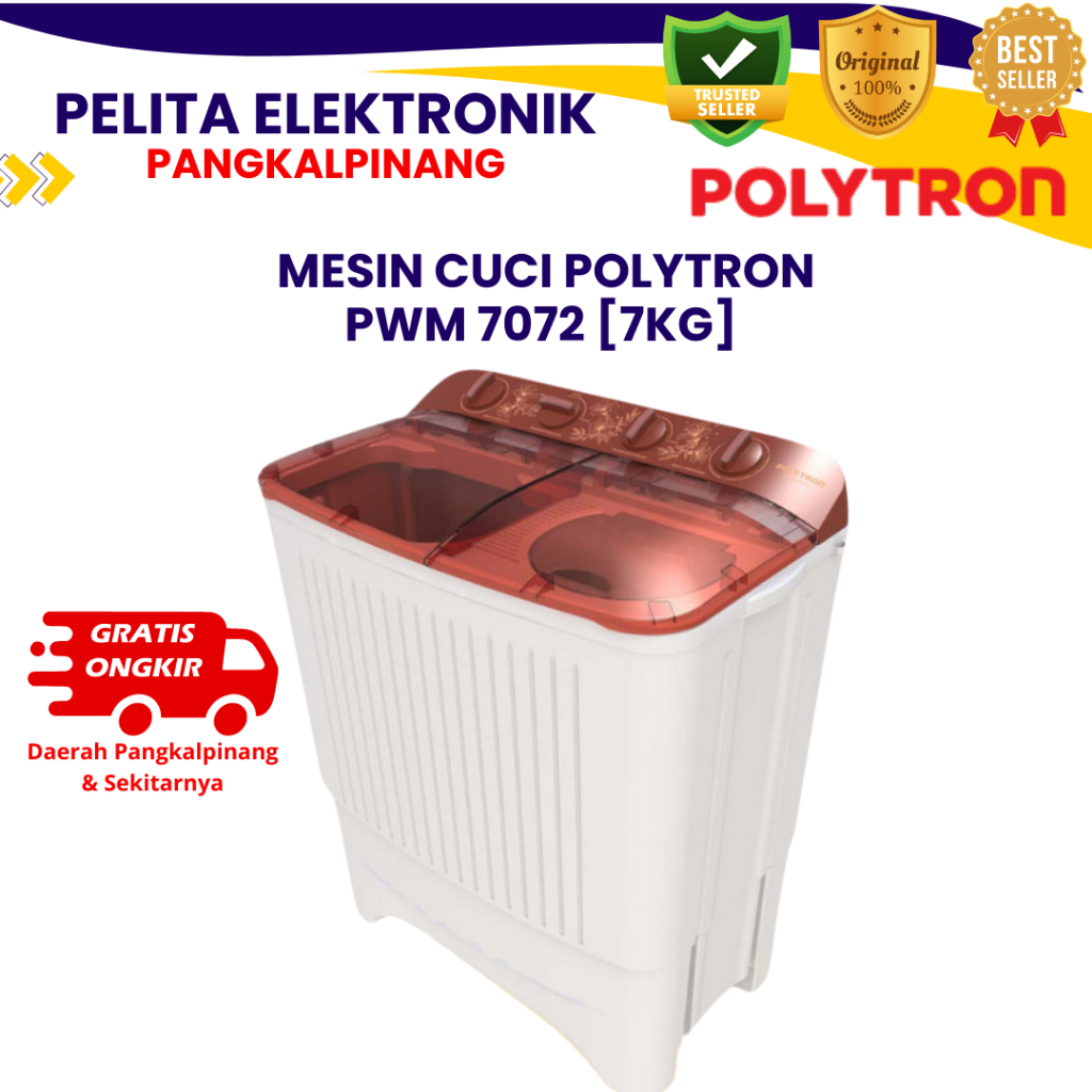 Jual Polytron Mesin Cuci 2 Tabung 7 Kg PWM 7072 Samba Series | Shopee ...