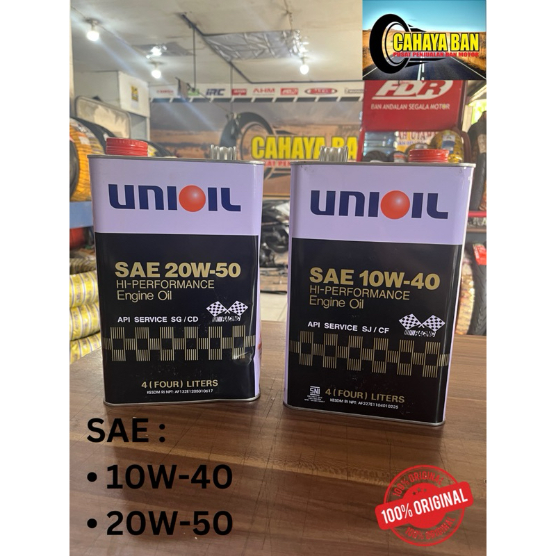 Jual OLI UNION UNIOIL GOLD SAE 10W-40 & 20W-50 4 L ORIGINAL | Shopee ...
