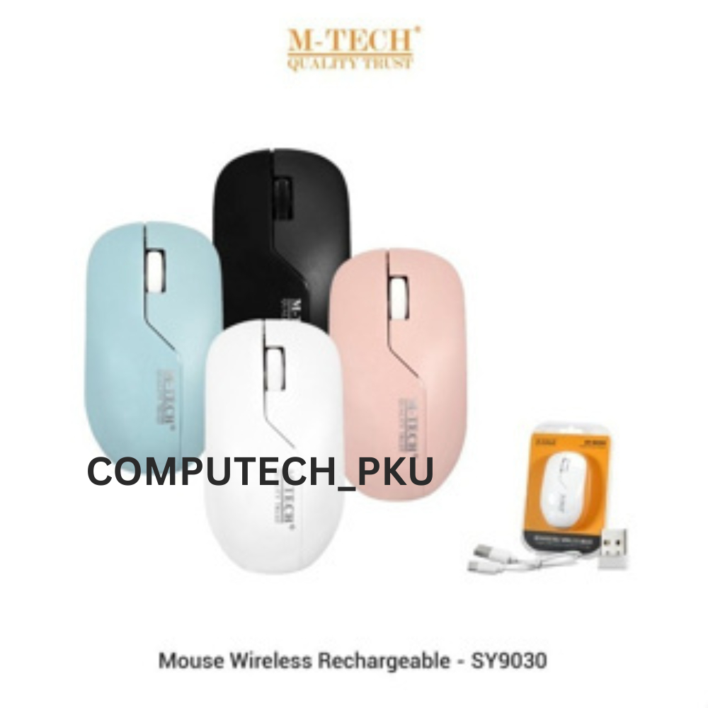 Jual M-Tech Mouse Wireless SY9030 Rechargeable Silent Click | Shopee ...