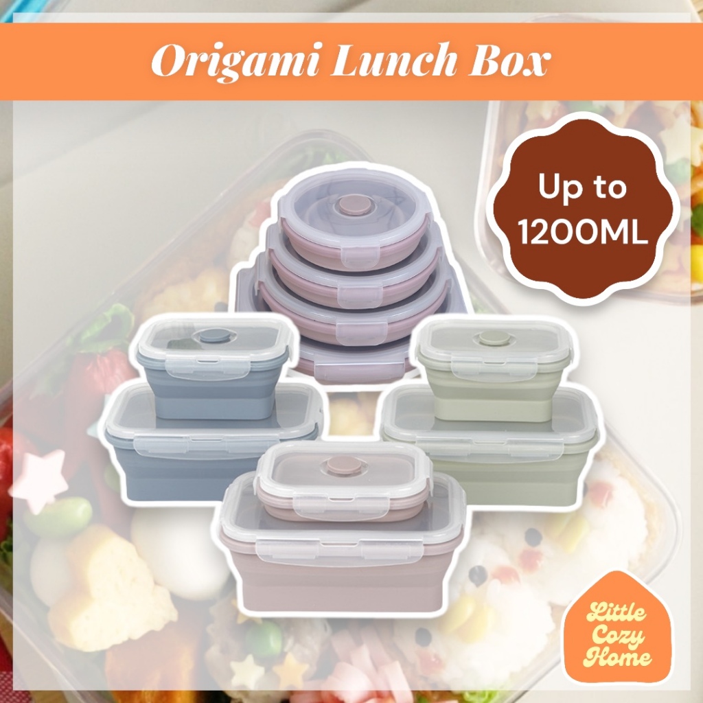 Jual Origami Lunch Box Kotak Makan Lipat Satuan Eceran Expandable Bahan ...