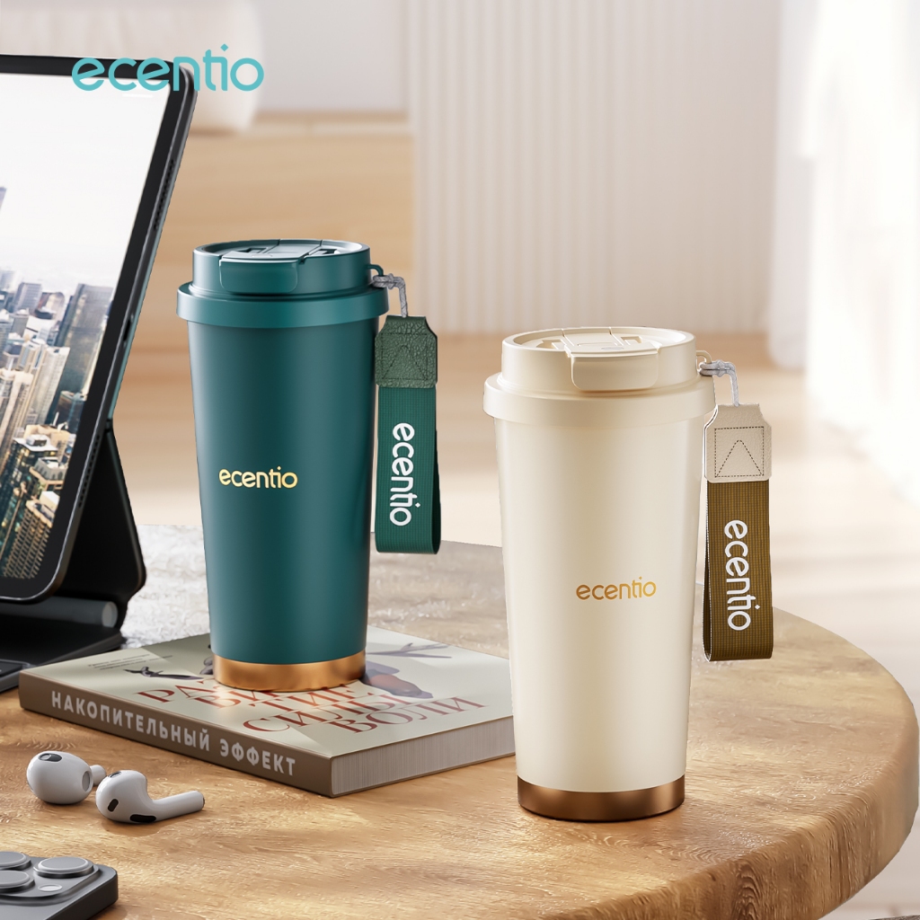 Jual ecentio tumbler minum aesthetic botol minum portable premium tahan ...