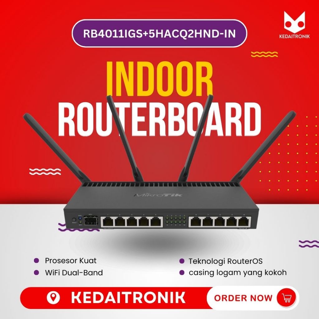 Jual Mikrotik RB4011iGS+5HacQ2HnD-IN Router Wireless Indoor RB 4011iGS ...