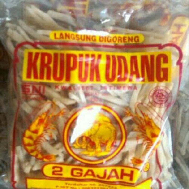 Jual Kerupuk Udang Stik Cap 2 Gajah Krupuk Stik Udang Indramayu ...