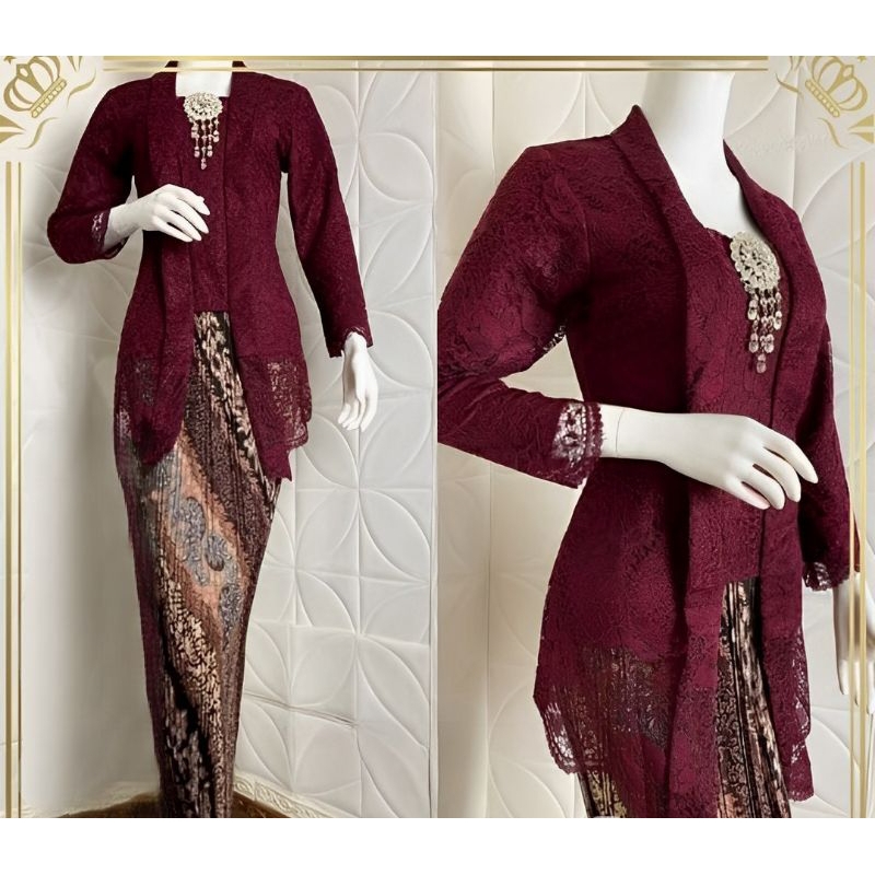 Jual setelan kebaya kutu baru modern kebaya kutubaru brokat kondangan atasan kebaya wisuda ...