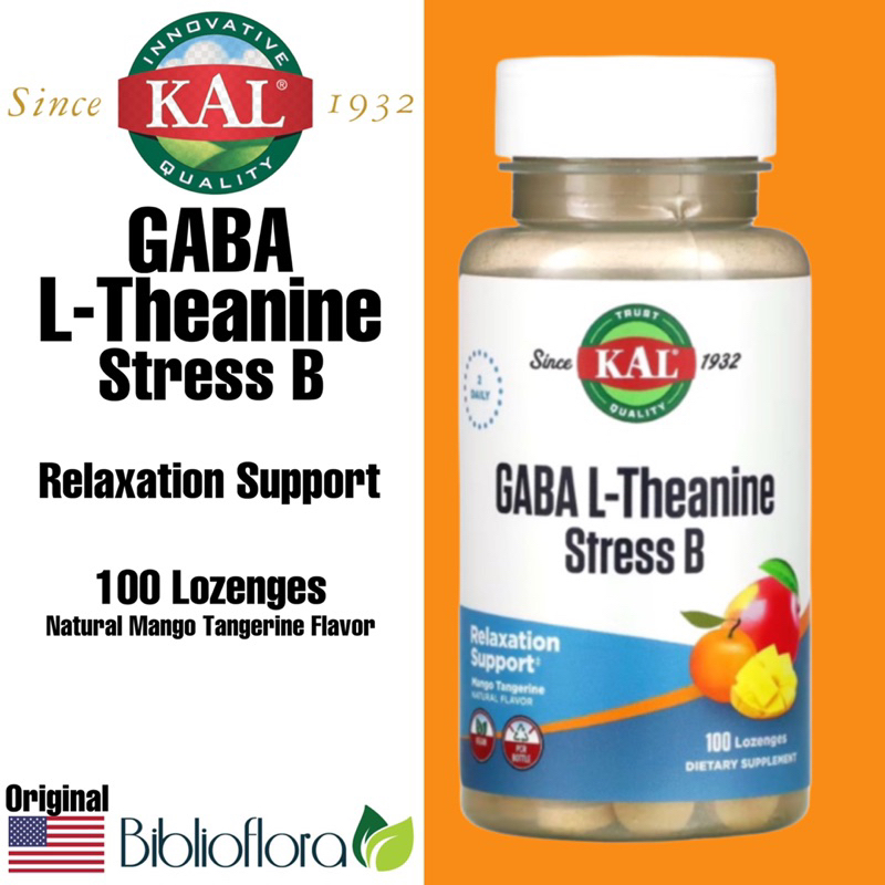 Jual KAL Gaba L-Theanine Stress B 100 Lozenges Chewable Kunyah Calming ...