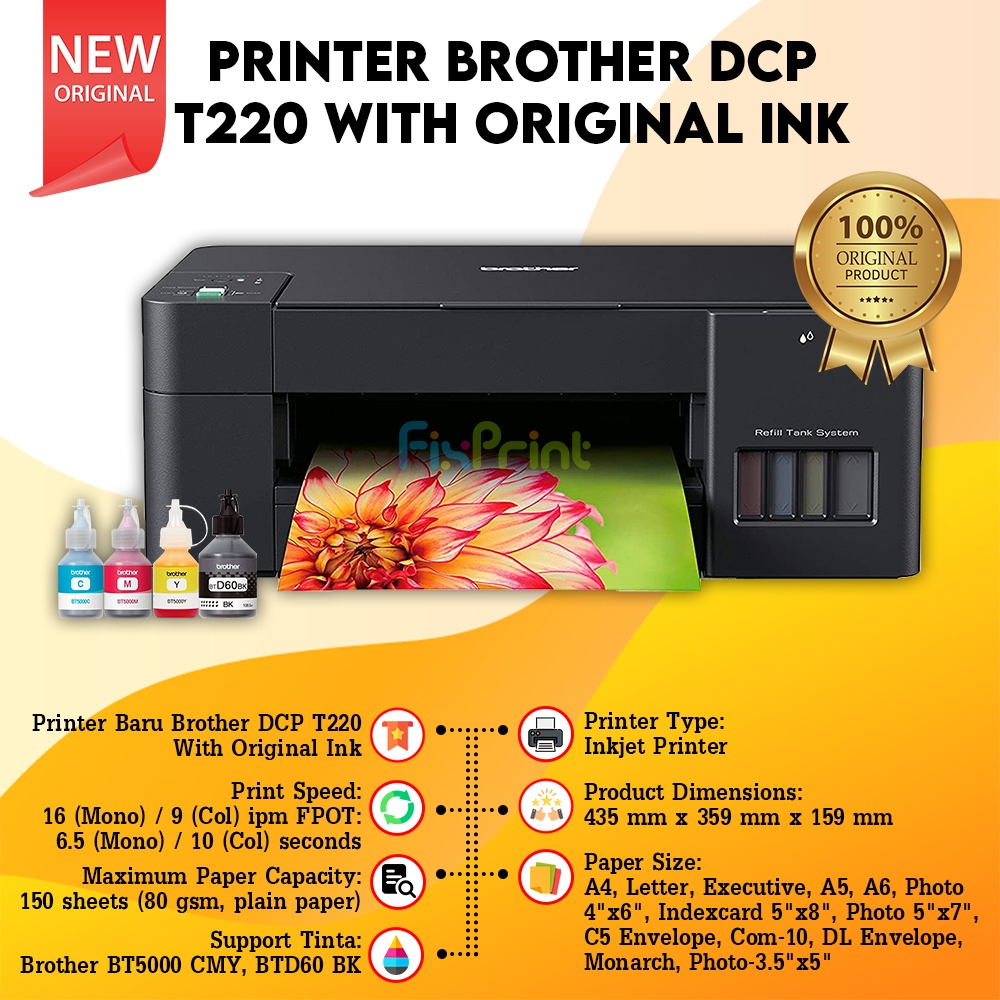 Jual Printer Brother Inktank DCP-T220 DCP T220 Printer Inktank Ink Tank ...