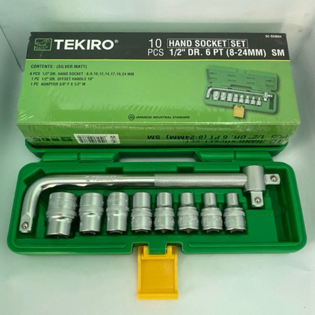 Jual Tekiro Kunci Sock Set 10 Pcs 1/2 Inch 6PT / Kunci Sock Set 10 Pcs Tekiro Original | Shopee ...