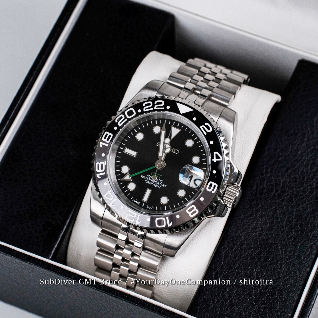 Jual Shirojira Seikomods Submariner GMT Bruce Wayne Automatic NH34 ...