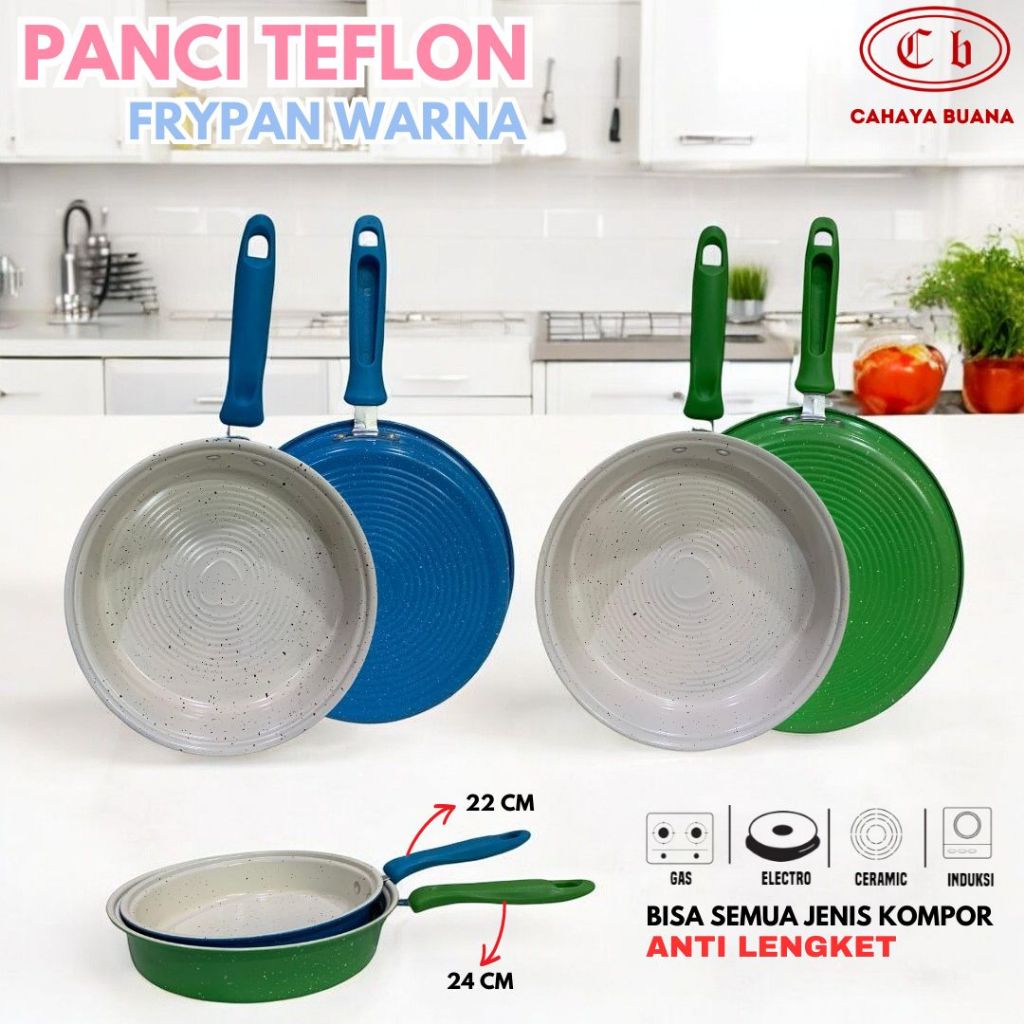 Jual Teflon Anti Lengket / Wajan Penggorengan Ukuran 22CM DAN 24CM ...