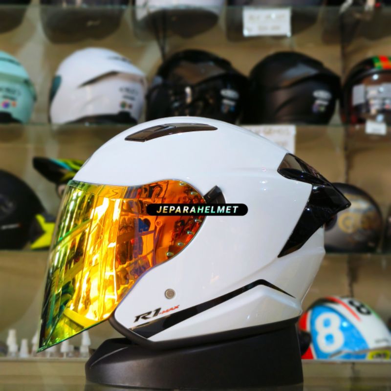 Jual Helm NHK R1 MAX Solid White Putih Double Visor Original Paket ...