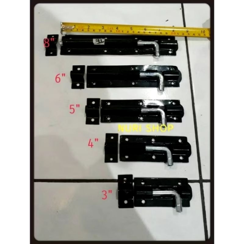 Jual Grendel Pintu Double Plat 5 inch/ Slot Pintu / Tower Bolt Two ...