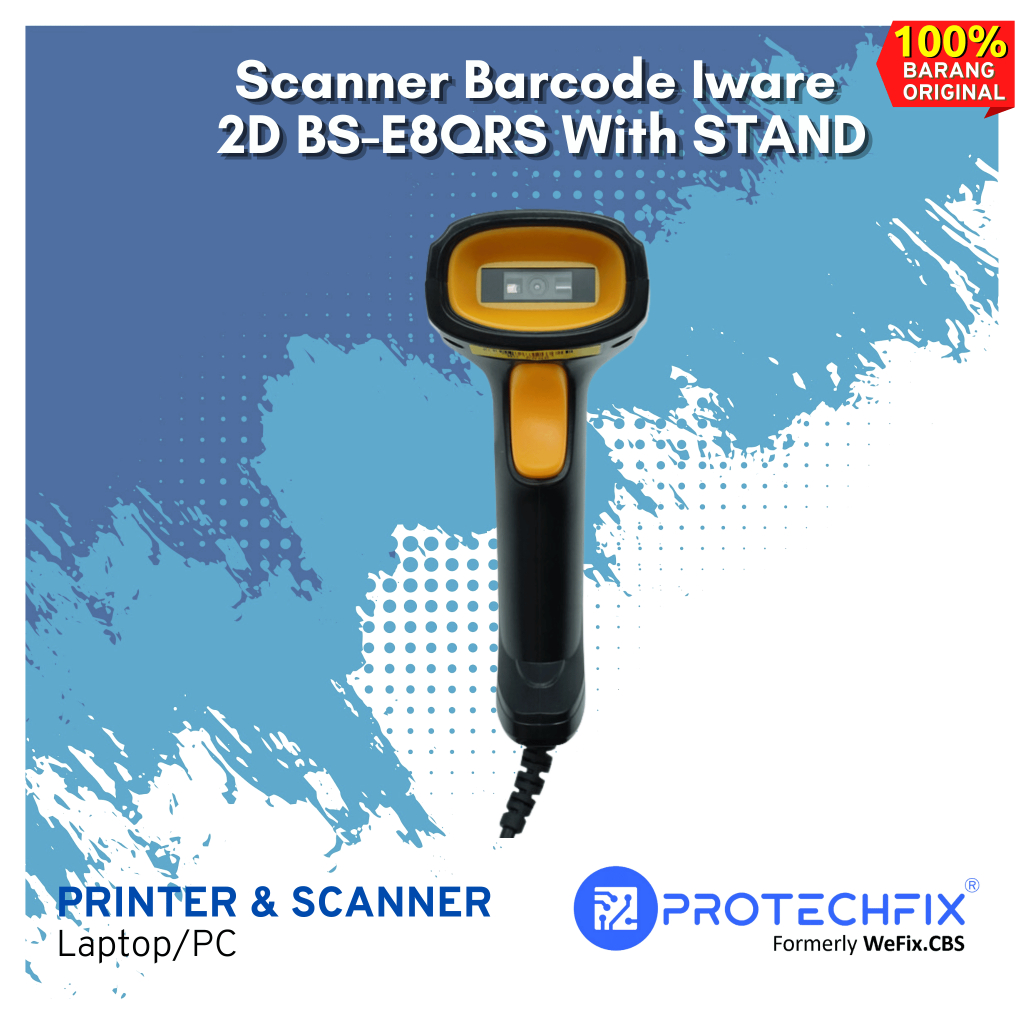 Jual Iware Barcode Scanner 2D E-8QRS Stand Usb E-Faktur QR Code ...