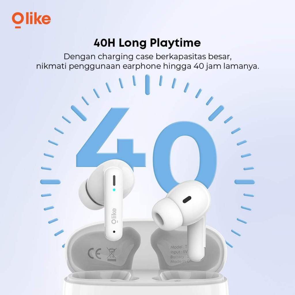 Jual Olike True Wireless Earphone TWS T114 Earphone Headset Bluetooth Bass Max 40H Play Time ...