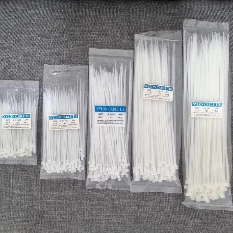 Jual KABEL TIES TIPIS PPY HITAM PUTIH 100mm, 150mm, 200mm, 250mm, 300mm ...