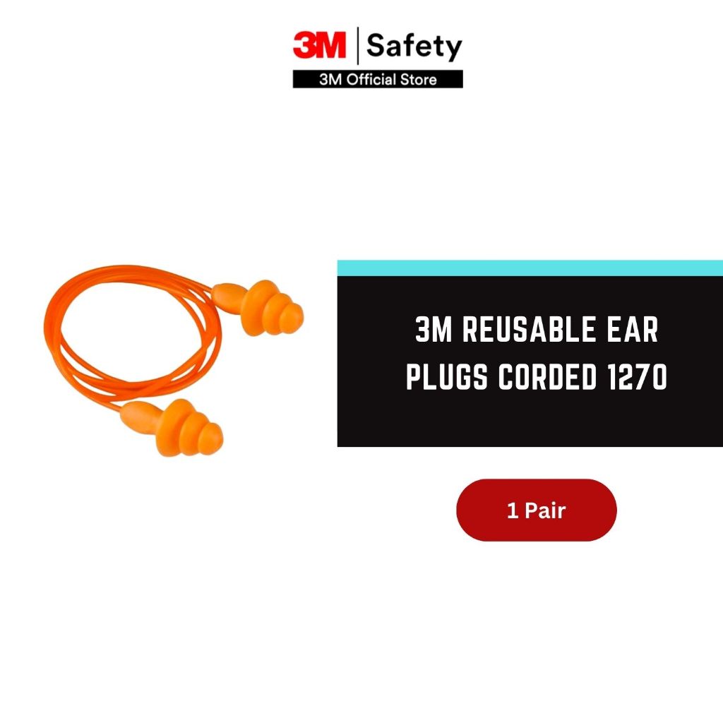 Jual 3M Reusable Ear Plugs Corded 1270 per pair - Pelindung Telinga ...