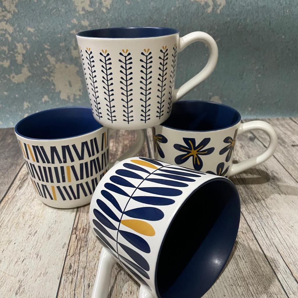 Jual [1PC] Mug Keramik Tebal Blue Pottery Coffe Mug | Family Coffe Tea ...