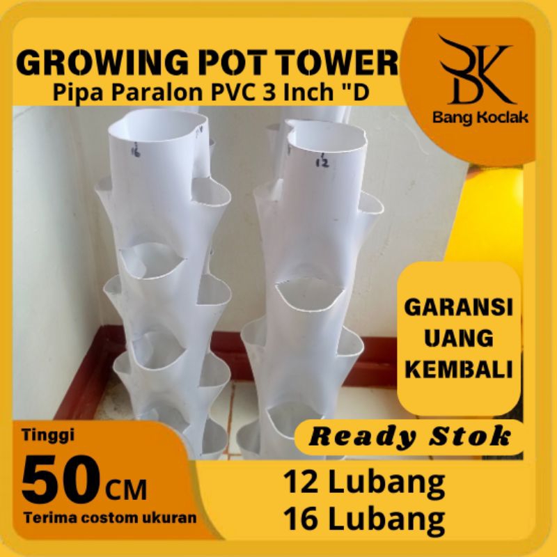 Jual GROWING POT TOWER, Pot Tanaman Vertikal Vertikultur Pot tanaman ...