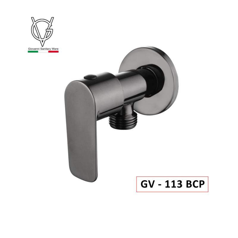 Jual Stop kran stainless single/Stop kran toilet stainless hitam ...