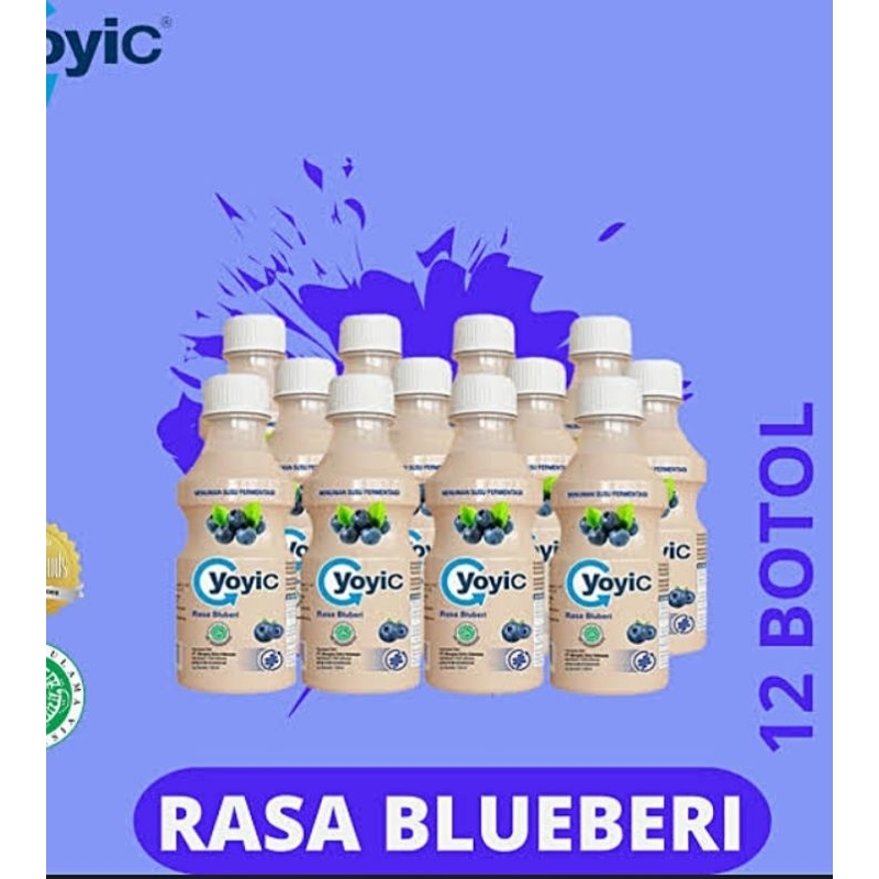 Jual YOYIC MINUMAN SUSU FERMENTASI RASA BLUEBERRY 130ML/12 PCS | Shopee ...