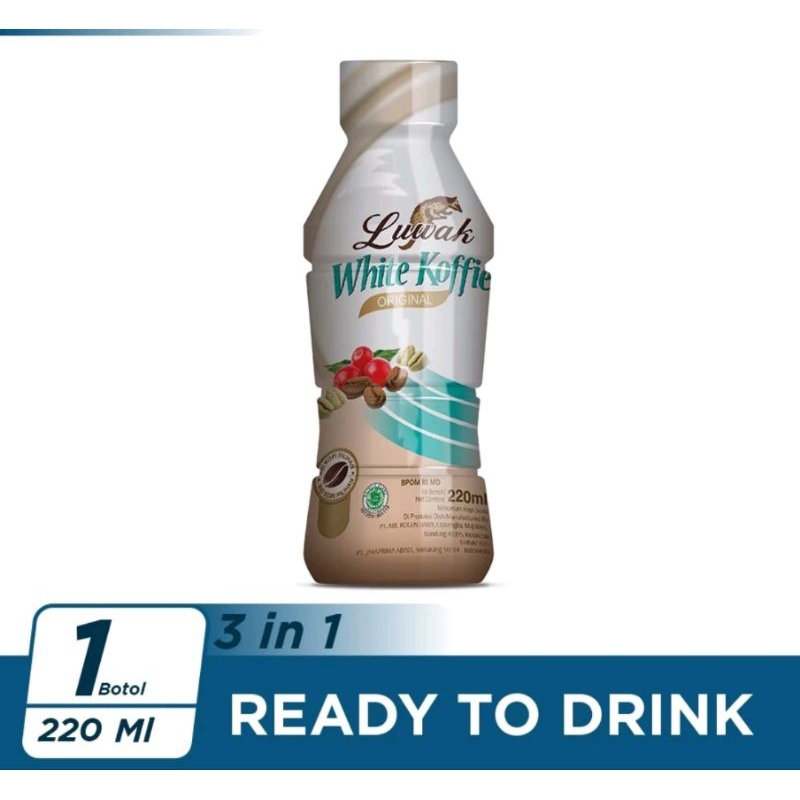 Jual Luwak White Koffie Botol Original Pet 220 ml | Shopee Indonesia