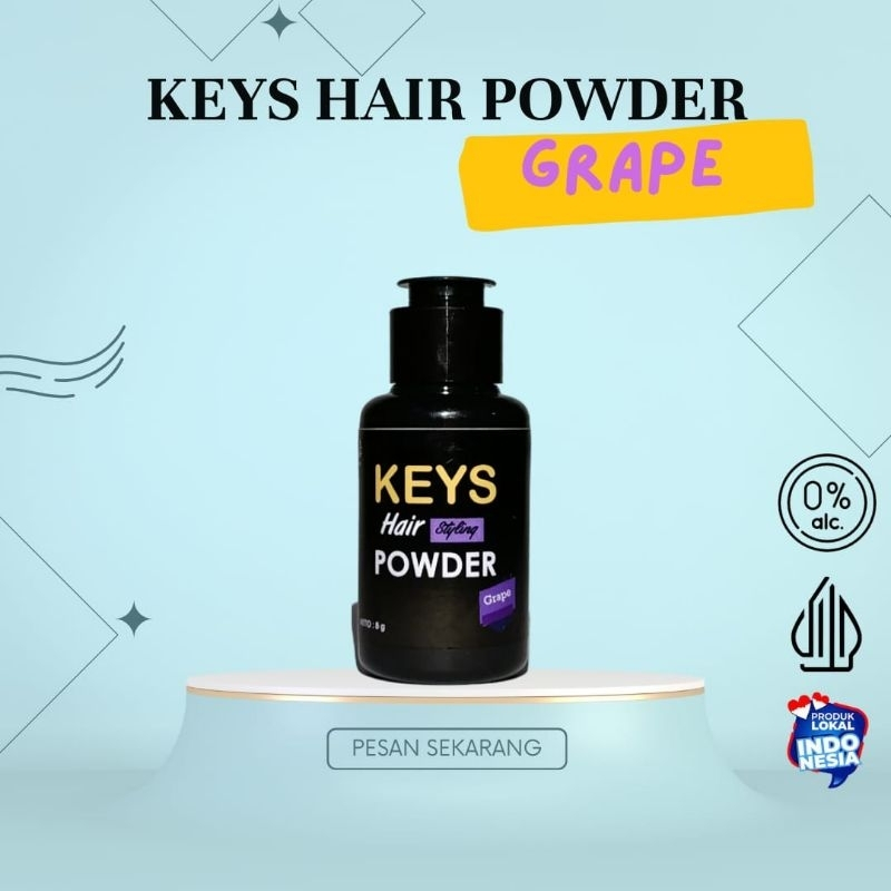 Jual Keys Powder Hair Styling Powder Grape 8g Pengembang Rambut Lepek ...
