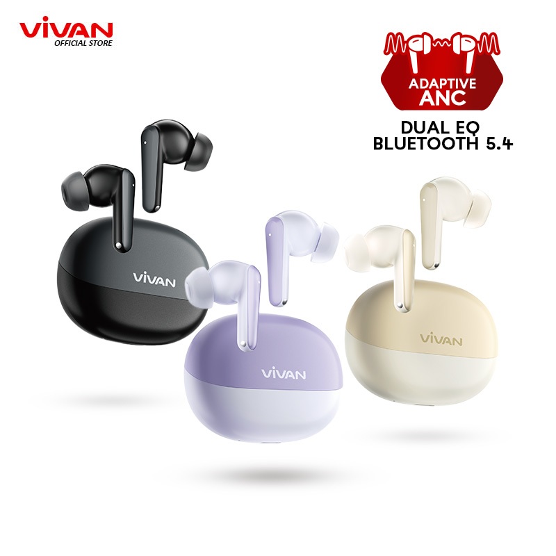 Jual VIVAN TWS Infinity GT5 | DUAL EQ Extra Bass | Adaptive ANC ...